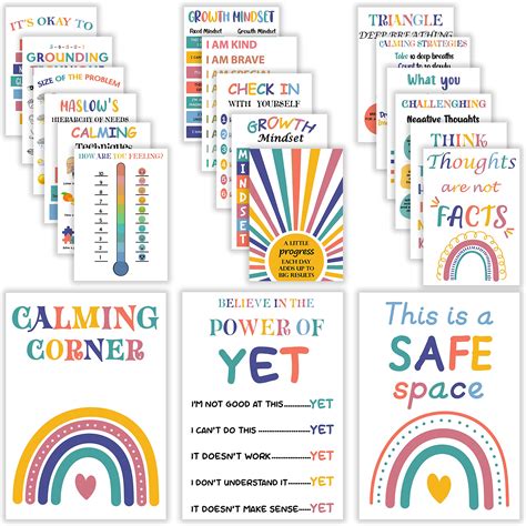 20 Colourful Calming Corner Classroom Posters Preschool Classroom Decorations Calm Desertcart