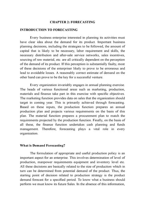 chapter 2 forecasting introduction to forecasting chapter 2 forecasting introduction to