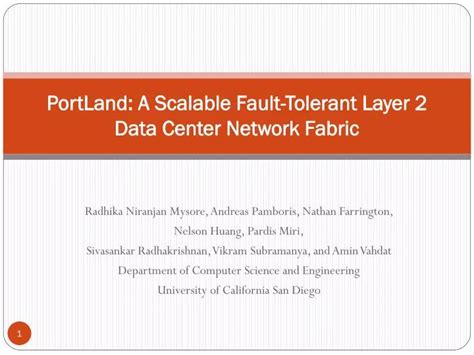 Ppt Portland A Scalable Fault Tolerant Layer 2 Data Center Network