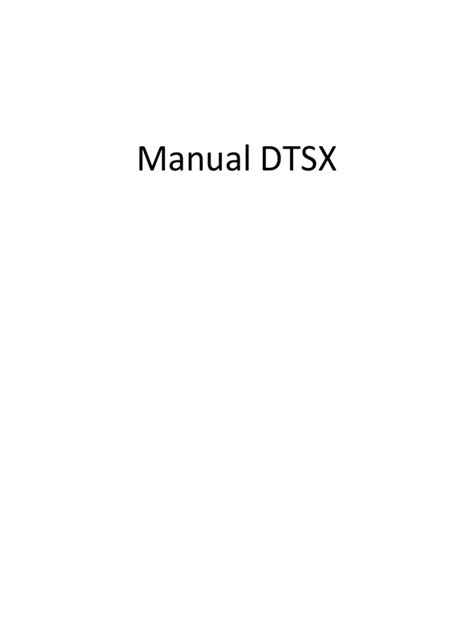 Manual Basico Dtsx Pdf Sql Servidor Sql De Microsoft