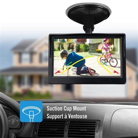 Reload 720p HD Wired Back Up Camera with a 5-in HD Monitor & Suction Cup Mount , Black ...