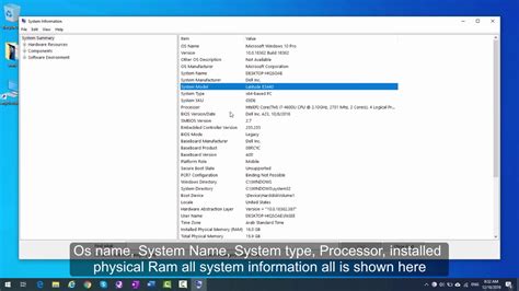 How To Check System Information Ram Processor In Windows 10 Easy