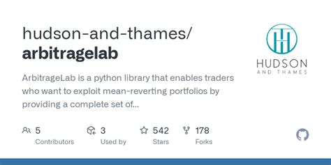 github hudson and thames arbitragelab arbitragelab is a python