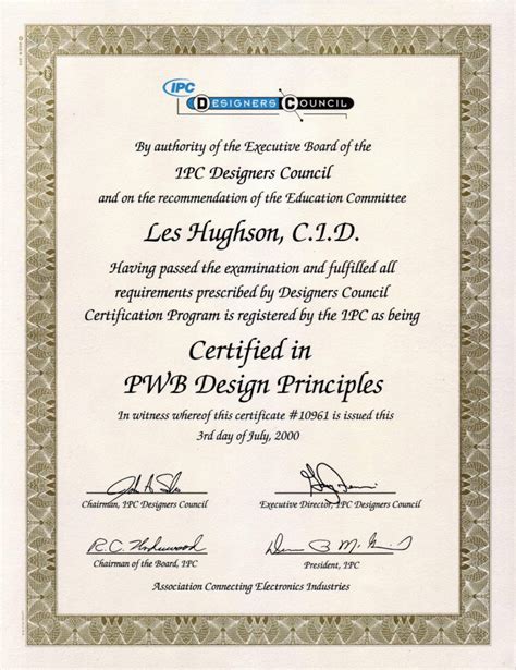 Ipc Cid Certificate Agile Electronics