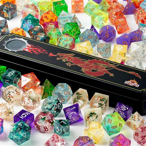 Dndnd Mystery Dnd Dicerandom Sharp Edge Dice Set With Gorgeous E Case For
