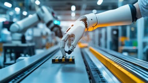 Robotics And Automation In Modern Manufacturing Process For Efficient Production Conveyor Belt