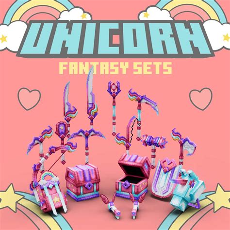 Unicorn Animated Fantasy Weapon Set Mcmodels