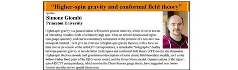 Higher Spin Gravity And Conformal Field Theory Topic Of Hamilton