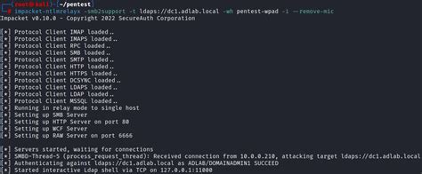 Relaying SMB NTLMv To LDAPS Using The Remove Mic Flag Issue Fortra Impacket GitHub