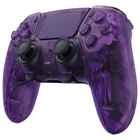 Extremerate Clear Atomic Purple Full Set Housing Shell With Buttons Touchpad Cover Compatible