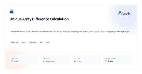 Javascript Array Difference Programming Tutorial Labex