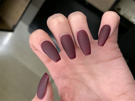 Matte Dark Red Nails Red Nails Matte Nail Colors Dark Red Nails
