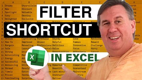 Excel Shortcut Fast Way To Add Filter Dropdowns Episode 2139 Youtube