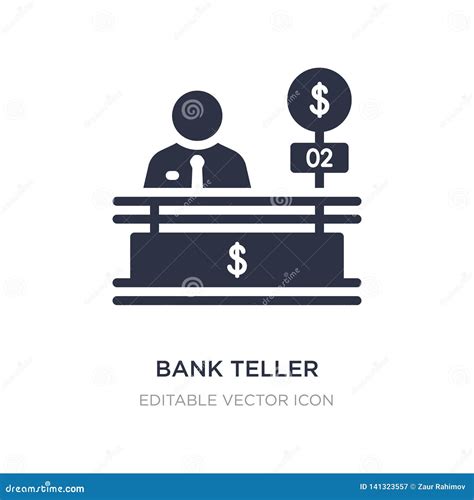 Bank Teller Icon On White Background Simple Element Illustration From Business Concept Stock