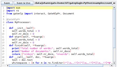The Python Editor Gateplugin Python