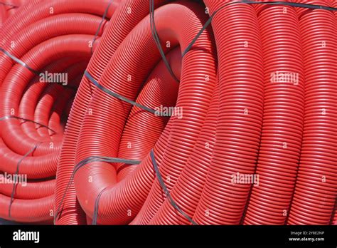 Red Tube Coil Stock Photo Alamy