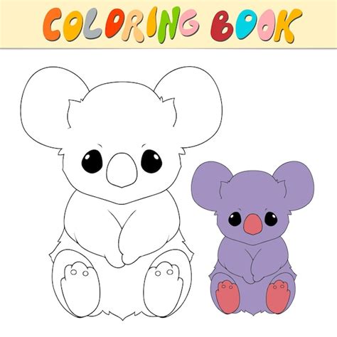 귀여운 코알라 만화 코알라 클립 아트 벡터 일러스트 레이 션 프리미엄 벡터