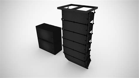 line array concert sound speaker system model turbosquid 2026429