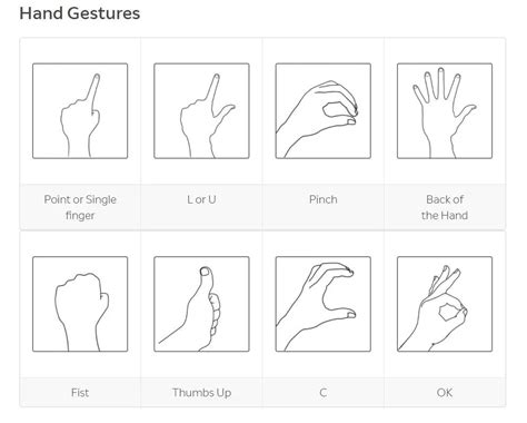 Leap Motion Gestures