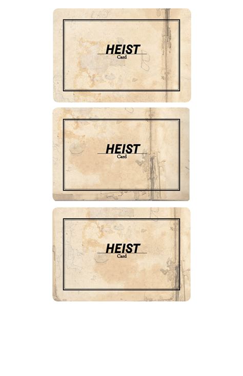 Heist Score Card