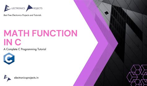 math function in c electronics projects