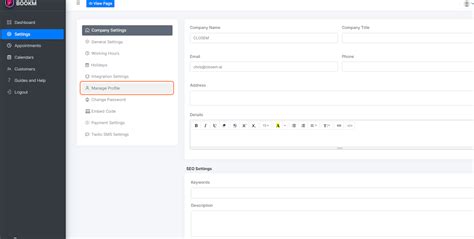 Manage Profile Bookm Ai
