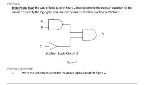 Section 2 Identify And Label The Type Of Logic Gates In Figure 2 Then