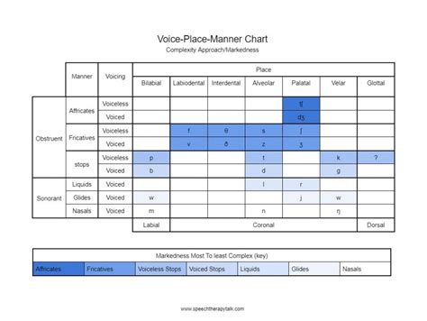 Essential Voice Place Manner Chart Updated Speech Therapy Talk