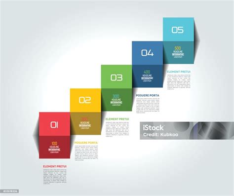 Modello Di Progettazione Vettoriale Aziendale Passo Scala Infografica