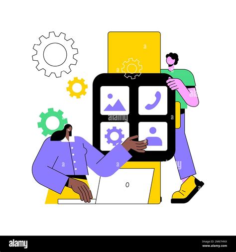 Smartwatches Mobile Apps Development Abstract Concept Vector