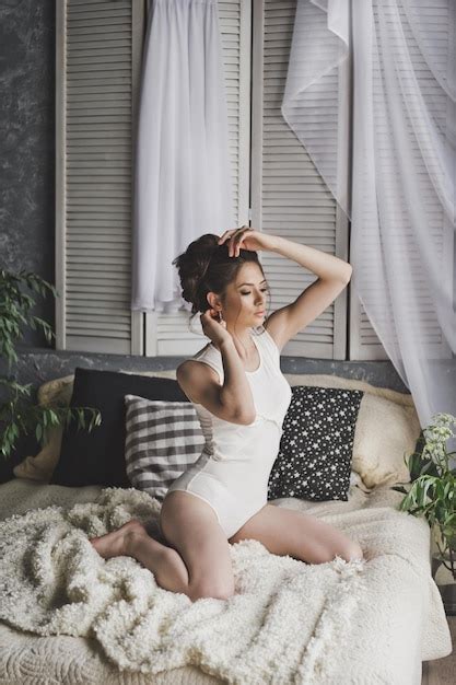 Premium Photo The Awakening Of A Beautiful Brunette