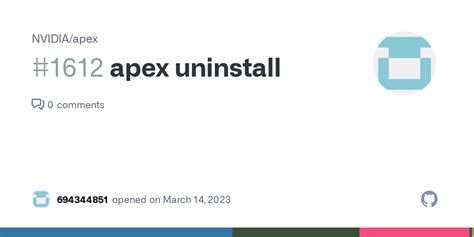 Apex Uninstall · Issue 1612 · Nvidiaapex · Github