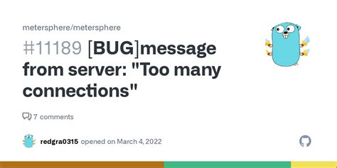 BUG Message From Server Too Many Connections Issue Metersphere Metersphere GitHub