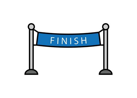 Finish Line Icon Logo Design Template Vector Isolated Illustration