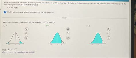 solved assume the random variable x ﻿is normally distributed