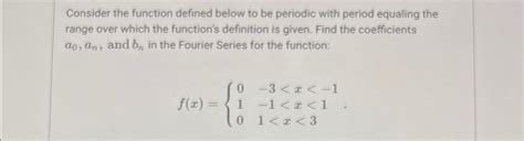 solved consider the function defined below to be periodic