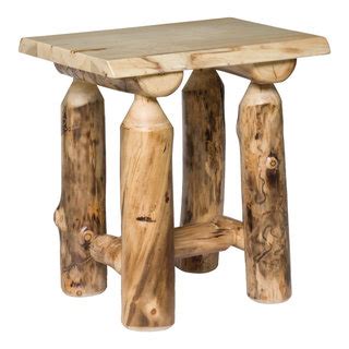 Rustic Aspen Log End Table Rustic Side Tables And End Tables By Furniture Barn USA Houzz