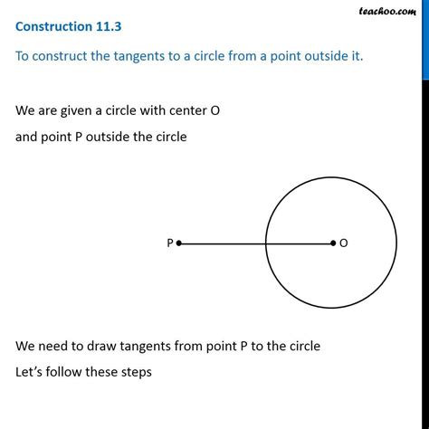 construction 11 3 constructing tangents to a circle from a point