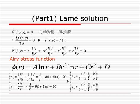 Ppt Revisit Of Two Classical Elasticity Problems By Using The Trefftz Method Powerpoint