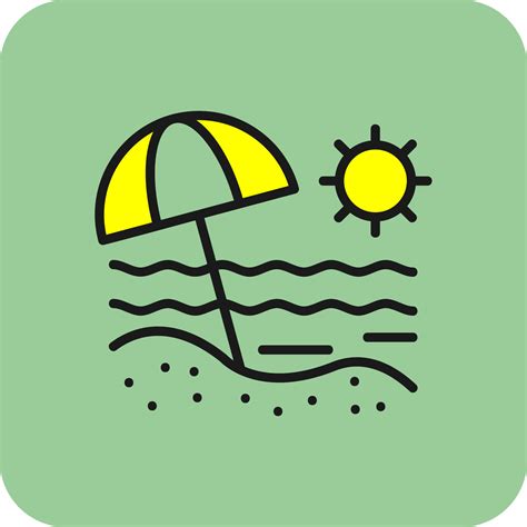 Beach Vector Icon Design 21004875 Vector Art At Vecteezy