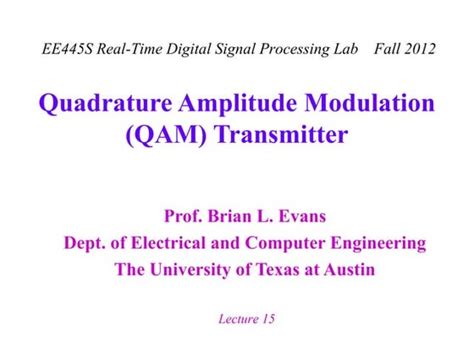 Quadrature Amplitude Modulation Pptx