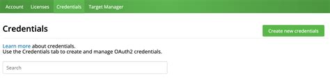 Credentials Tab Vuforia Engine Library