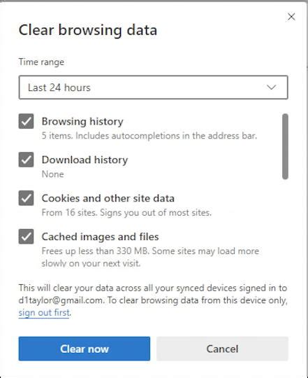 how can i delete my browsing history in microsoft edge
