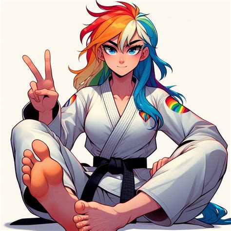Rainbow Dash Karate Feet Relaxed By Kicksoles On Deviantart