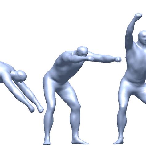 Isometric Interpolation Of Different Human Models Yellow Denotes Download Scientific Diagram