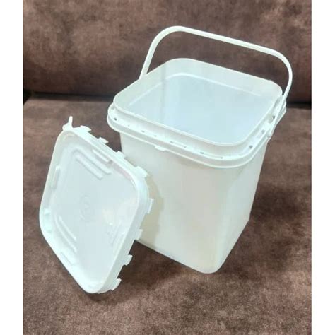 2l Square Container Plastic Material 2 Liters Capacity White Color