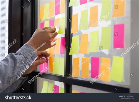 Worker Tracking His Tasks On Kanban Stock Photo Shutterstock