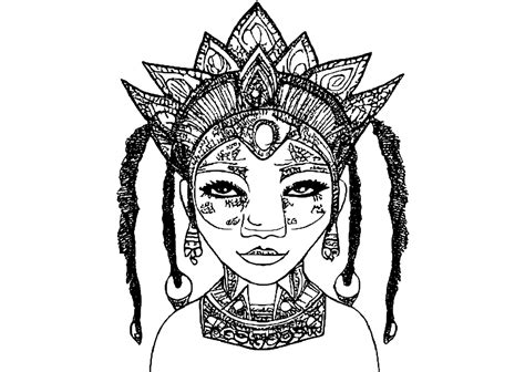 Desenho Para Colorir Da Princesa Da Costa Rica Creative Fabrica