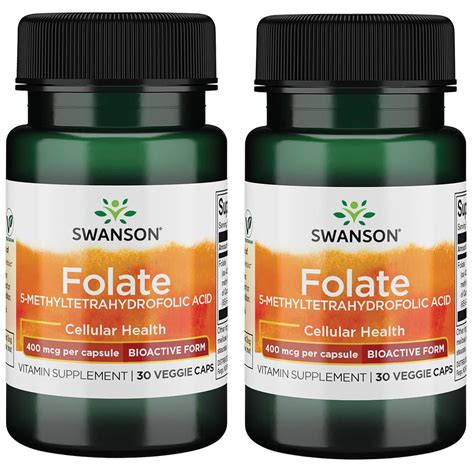 Swanson Folate 5-Methyltetrahydrofolic Acid - Bioactive Form 2 Pack ...