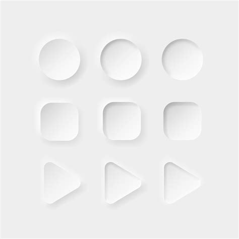 Neumorphism Style UI UX User Interface Button Vector Illustration Vector Art At Vecteezy